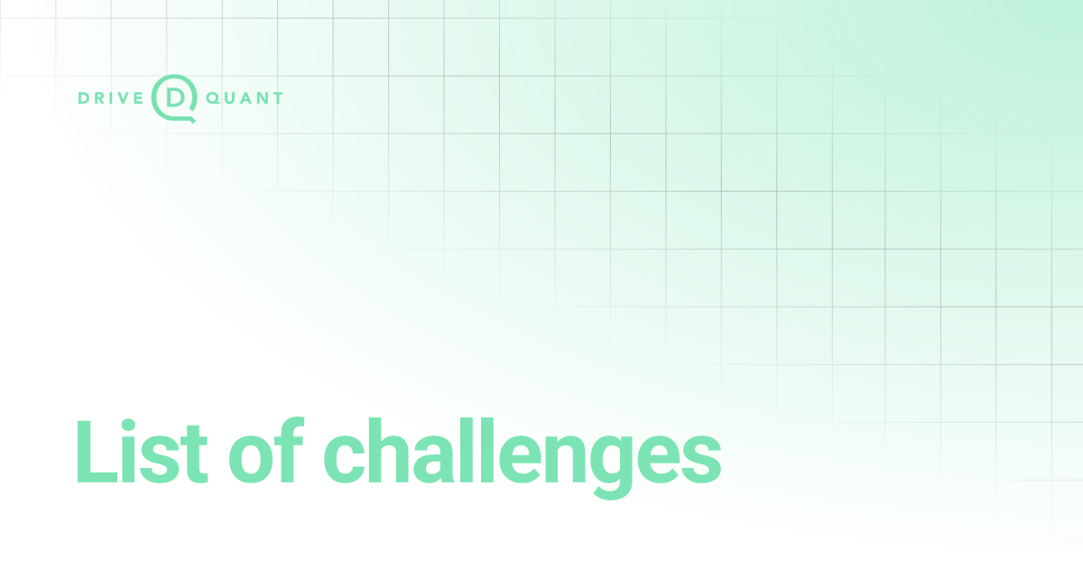 List of challenges | DriveQuant