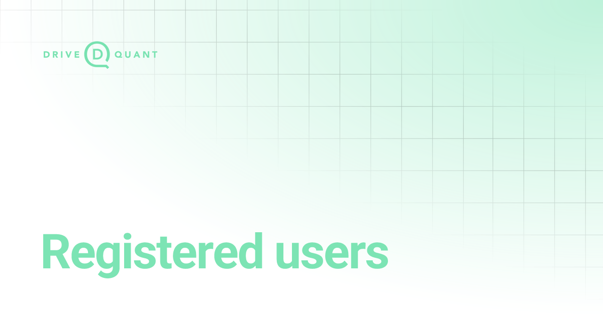 Registered users | DriveQuant