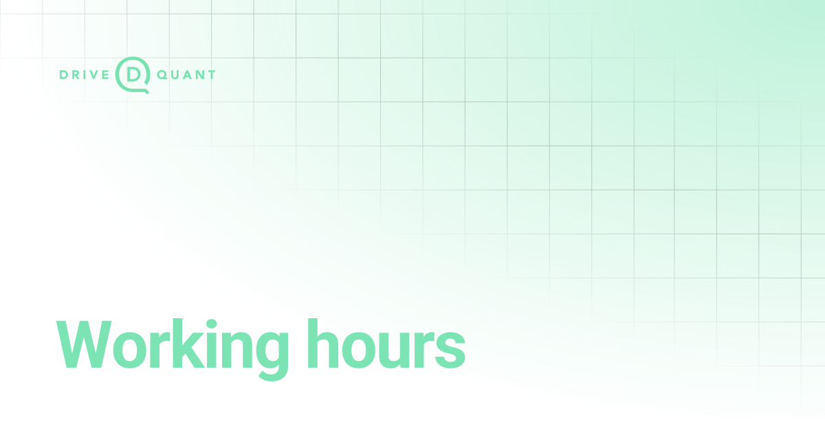 Working hours | DriveQuant